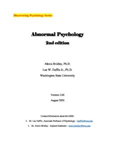 Abnormal Psychology 2nd Edition – Fundamentals of Psychological Disorders