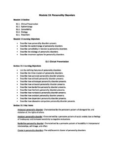 Abnormal Psychology 2e Study Guide – Module 13 – Fundamentals of ...
