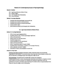 Abnormal Psychology 2e Study Guide – Module 15 – Fundamentals of ...