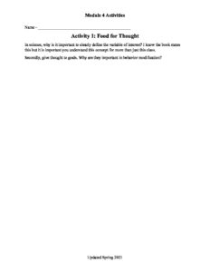 Module 4 – Defining the Behavior and Setting Goals – Principles of Behavior Analysis and ...