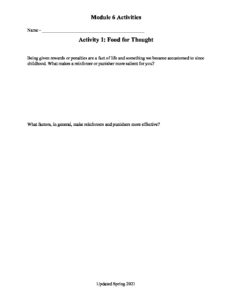 Module 6 – Basic Operant Conditioning Principles-Procedures – Principles of Behavior Analysis ...