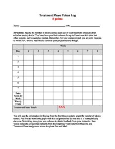 Treatment Phase Token Log – v 3.0 – Principles of Behavior Analysis and ...