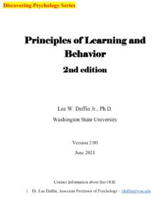 Principles of Learning and Behavior – Principles of Learning and Behavior