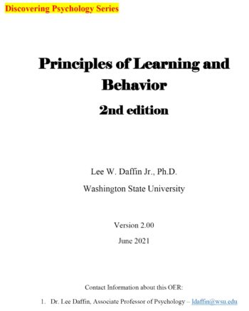 Principles of Learning and Behavior – Principles of Learning and Behavior